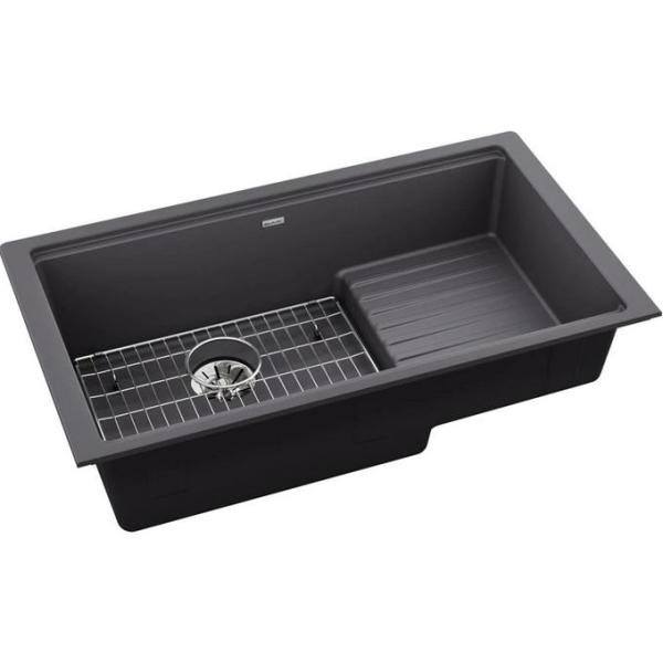 Elkay ELXUDB3620BGCH0 Quartz Luxe 35-7/8" Undermount Single Basin ...